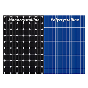 What is the difference between mono-crystalline and poly-crystalline p